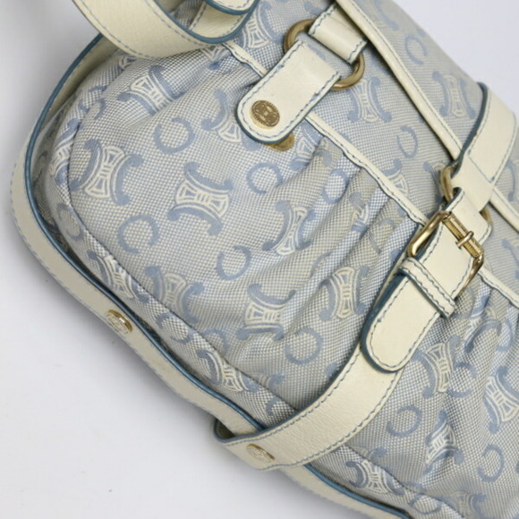 Celine | Bags | Celine Canvas X Leather Crossbody Celine Light Blue ...